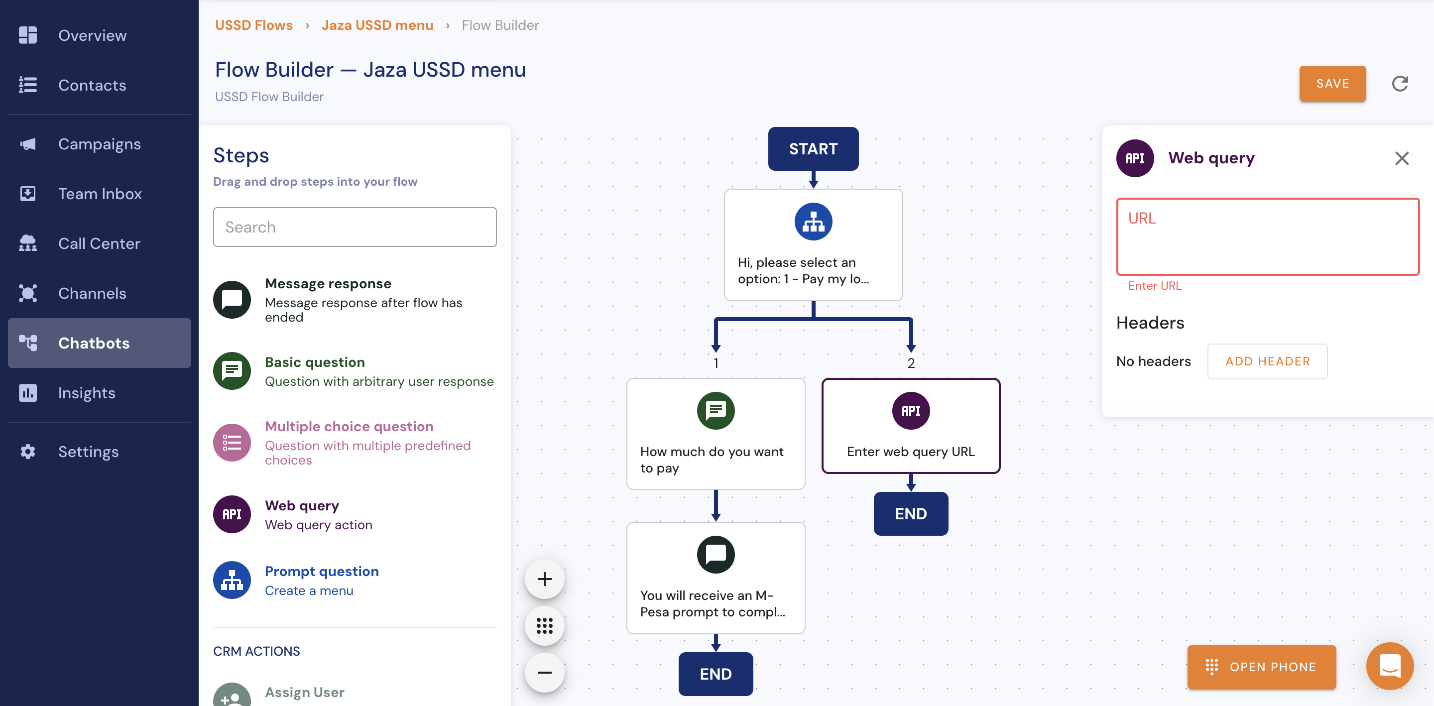 Mteja - CRM, Call Center, Chatbots, USSD, Campaigns, Integrations